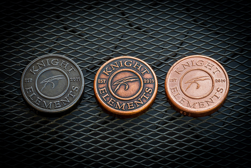 Limited Edition Hammered Worry Coin - Copper – Knight Elements